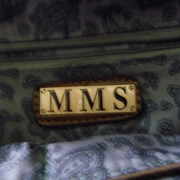MMS Design Studio | Bags | Mms Royal Blue Light Brown Faux Leather With ...